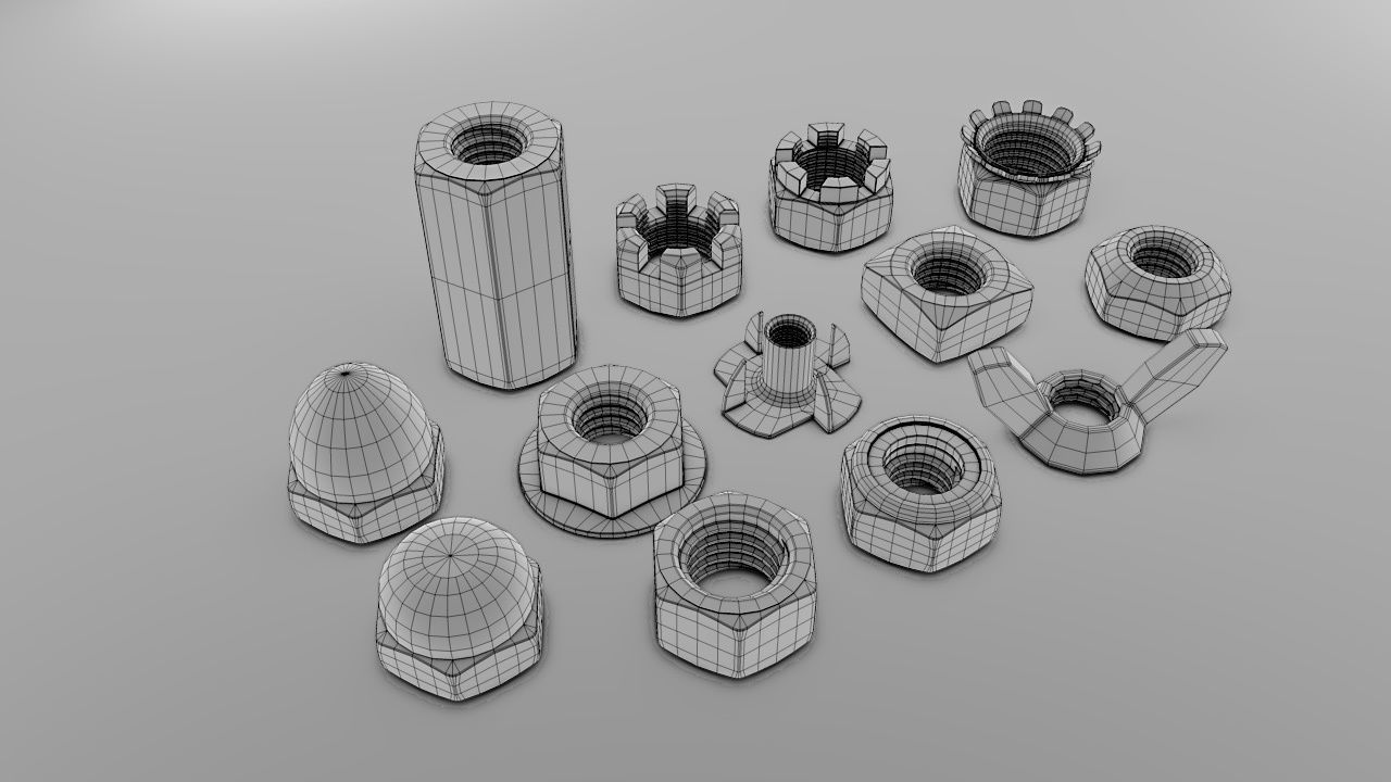 3D model Nuts Collection VR / AR / low-poly | CGTrader