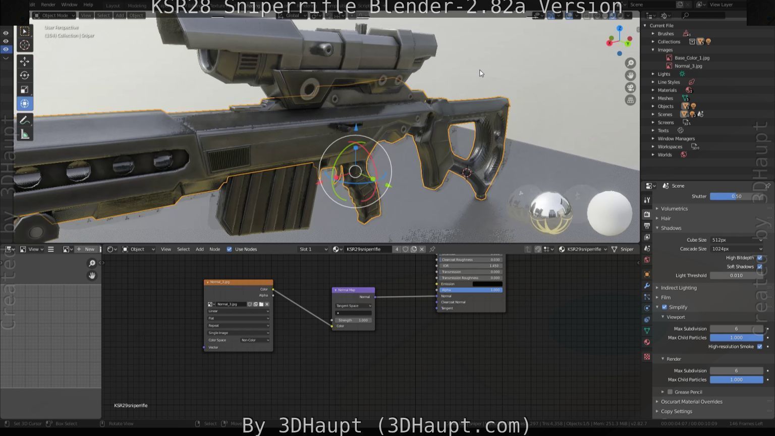 KSR28 Sniperrifle Blender 2-82a Version free VR / AR / low-poly 3D ...