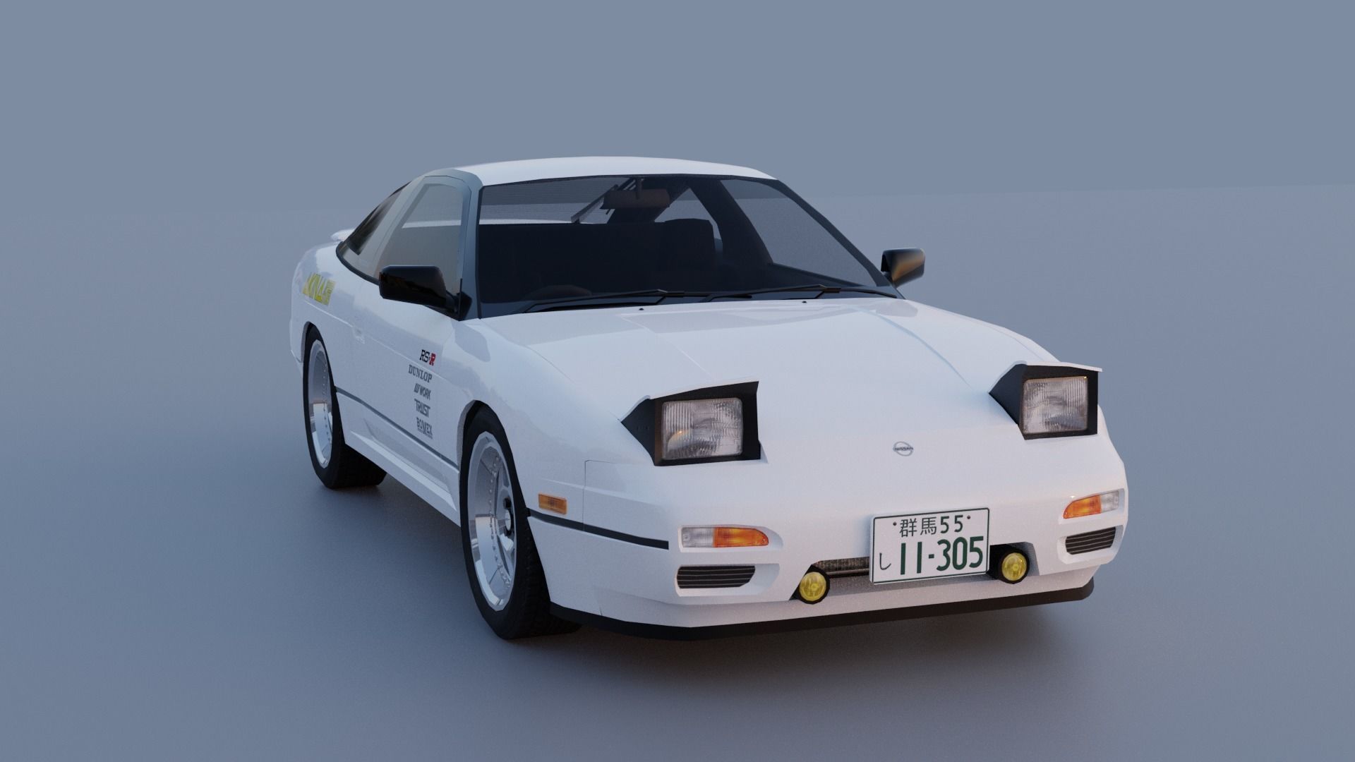 3D model Nissan 180sx Kenji style VR / AR / low-poly | CGTrader