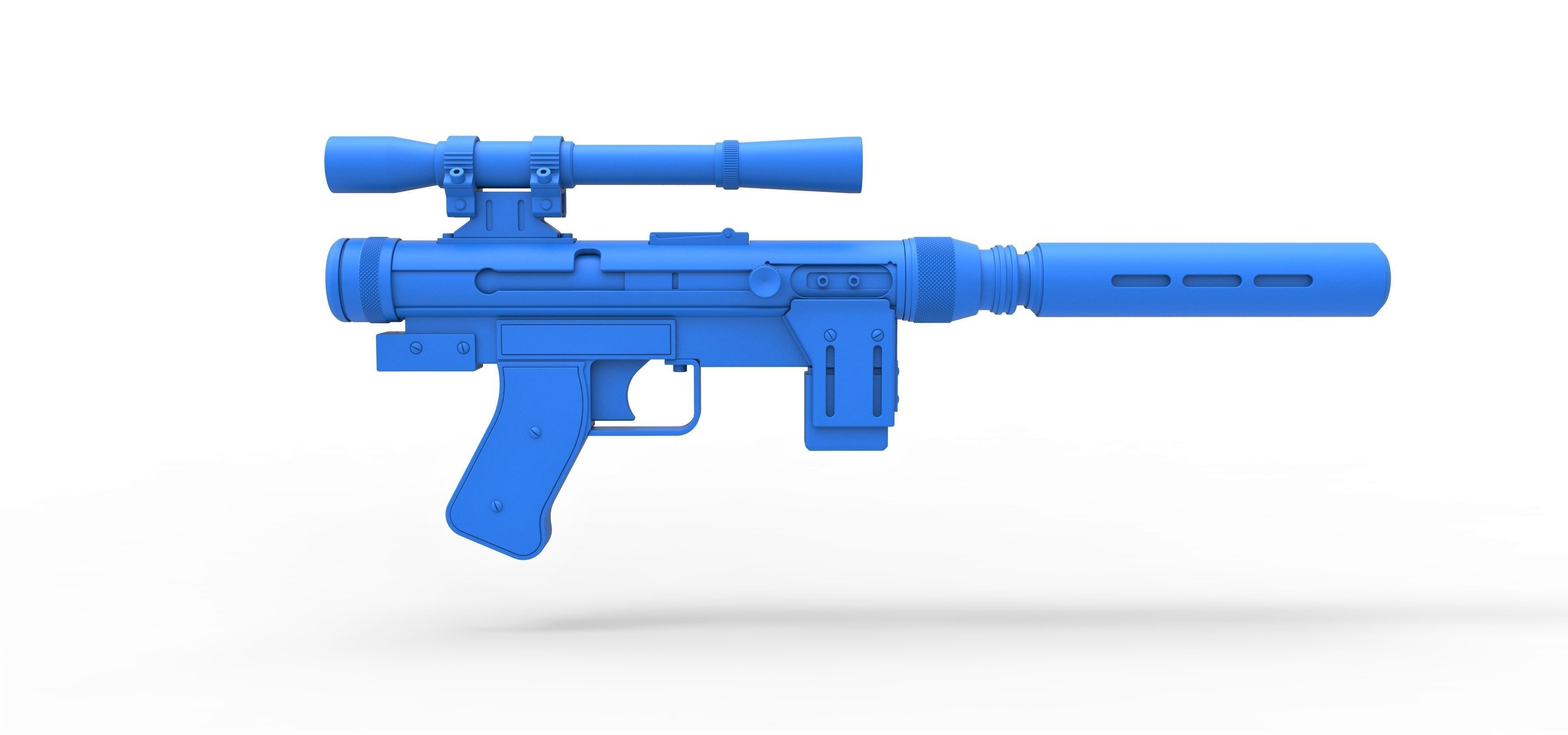 Blaster pistol SE-14R of Lando Calrissian 3D model | CGTrader