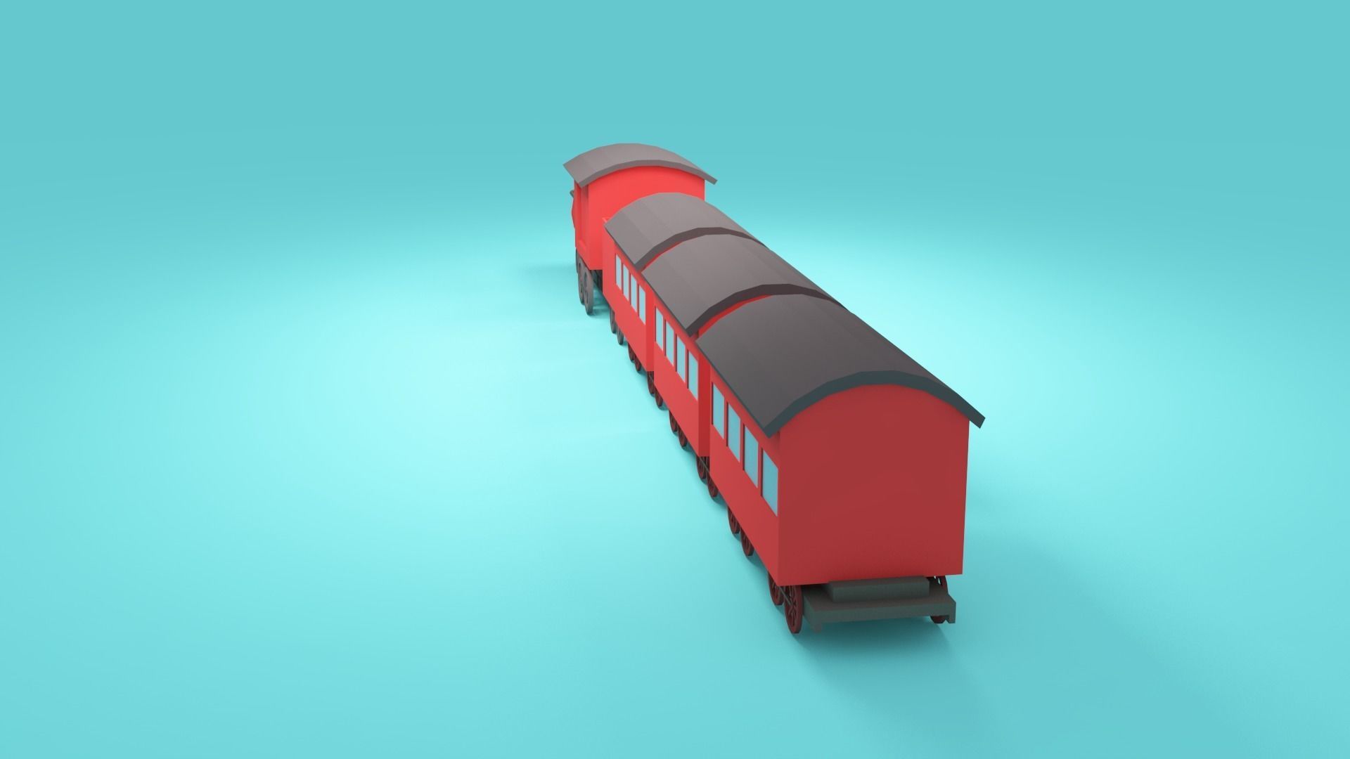 3D model Low-poly cartoon Train 3d model VR / AR / low-poly | CGTrader
