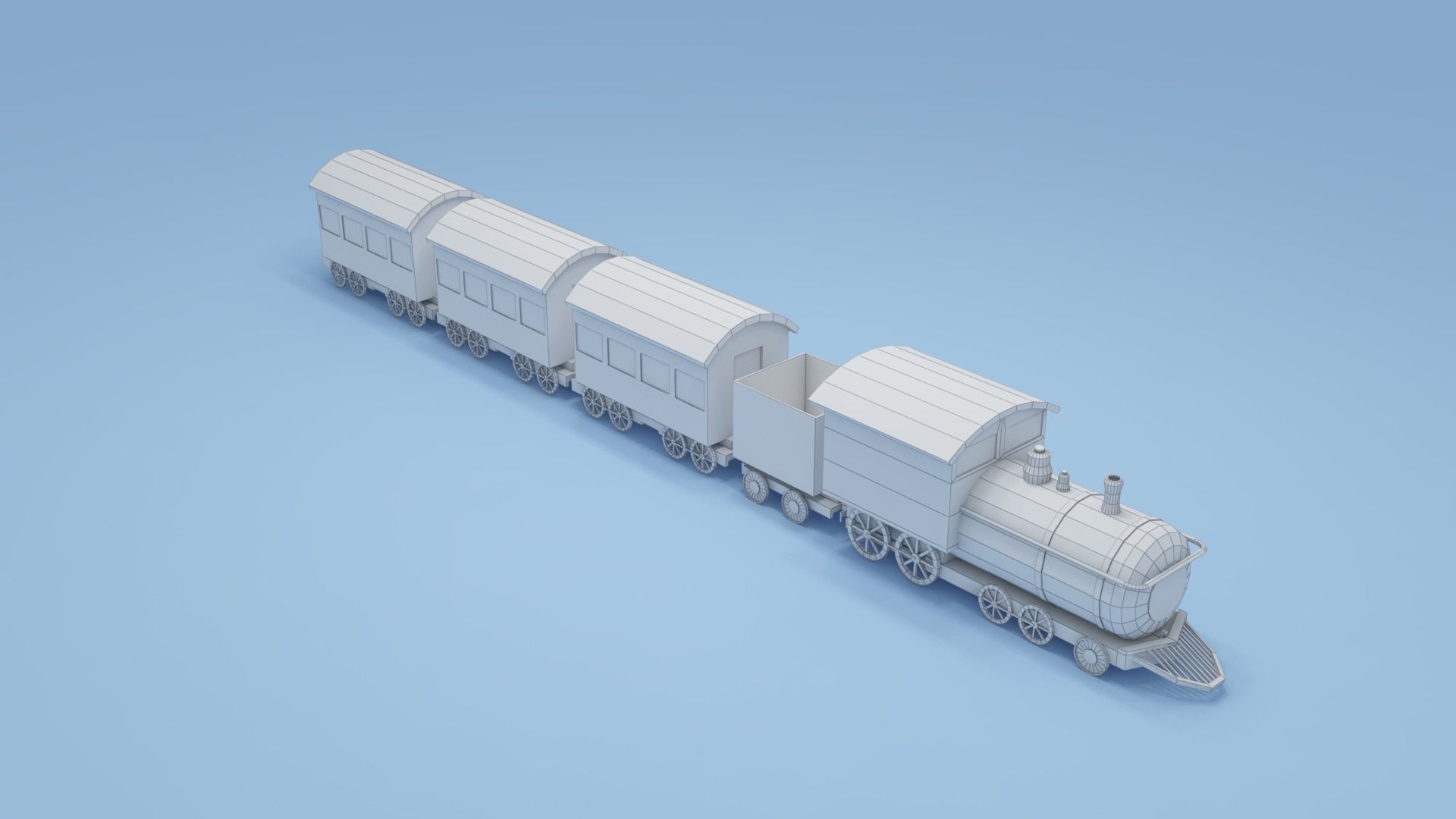 3D model Low-poly cartoon Train 3d model VR / AR / low-poly | CGTrader