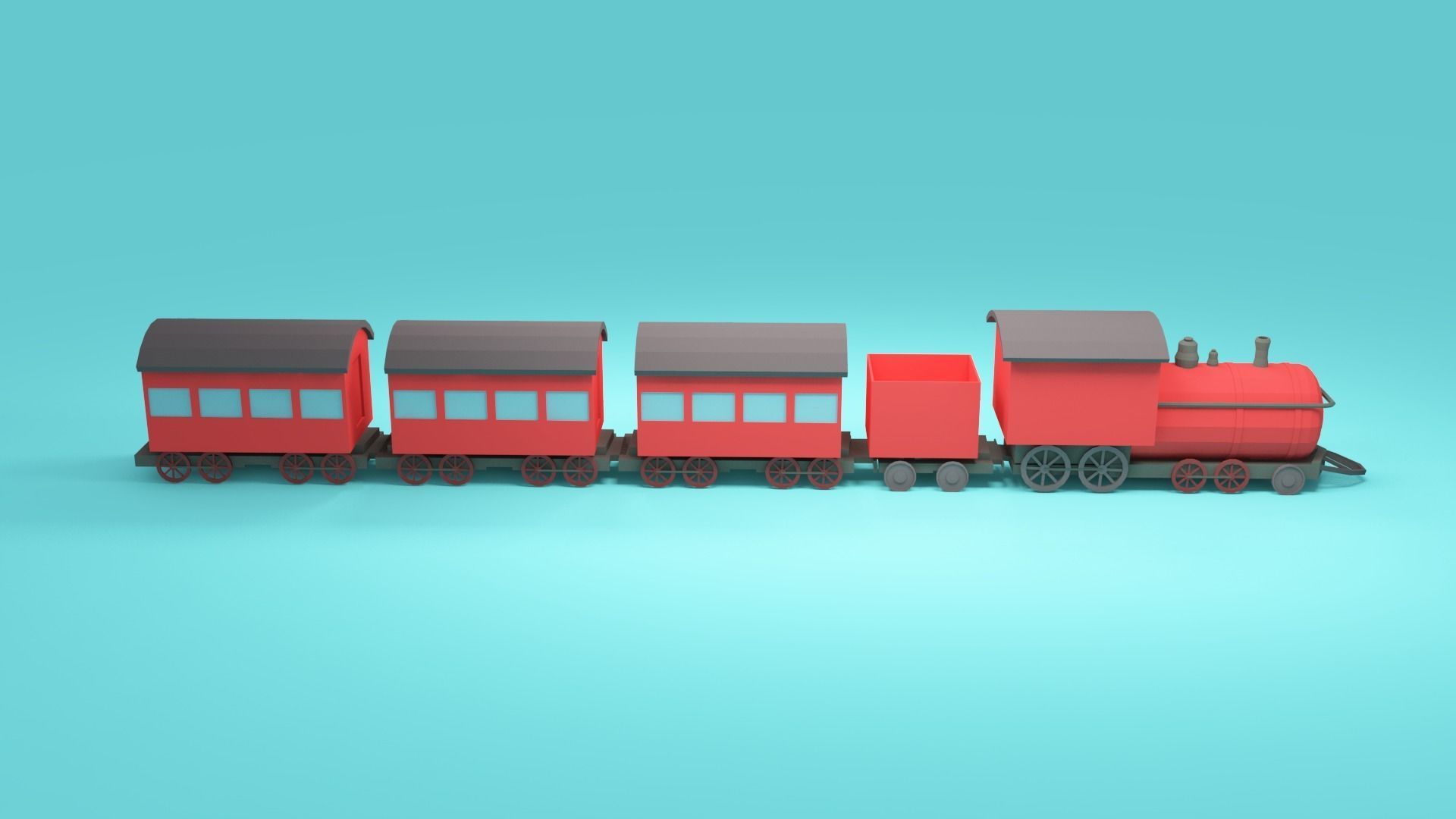 3D model Low-poly cartoon Train 3d model VR / AR / low-poly | CGTrader