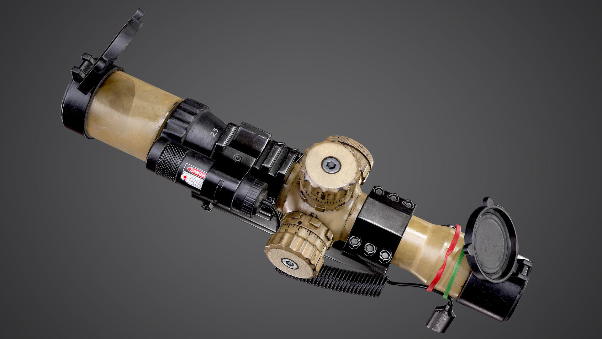 3D model Sniper Optic Assault Scope 1 - 4x28 AAA FPS Game Ready Asset ...