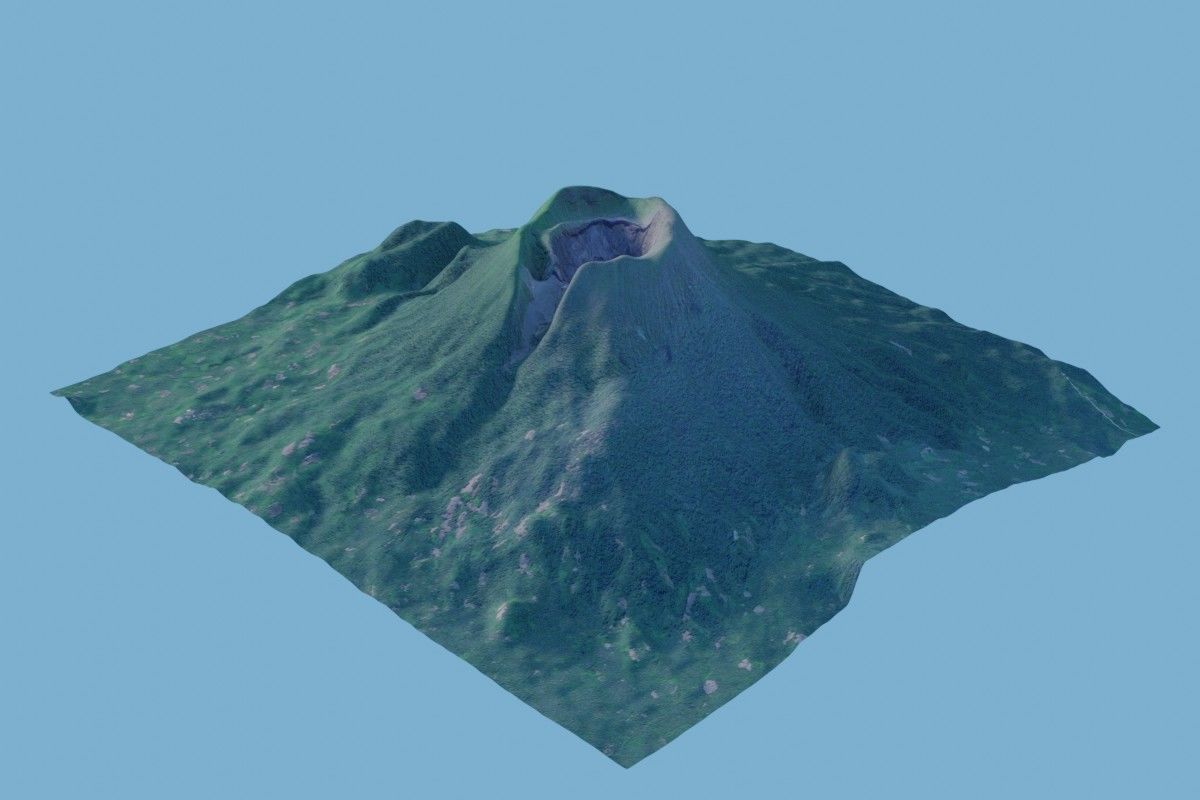 Volcano Mountains - Mount Ibu Indonesia 3D model | CGTrader