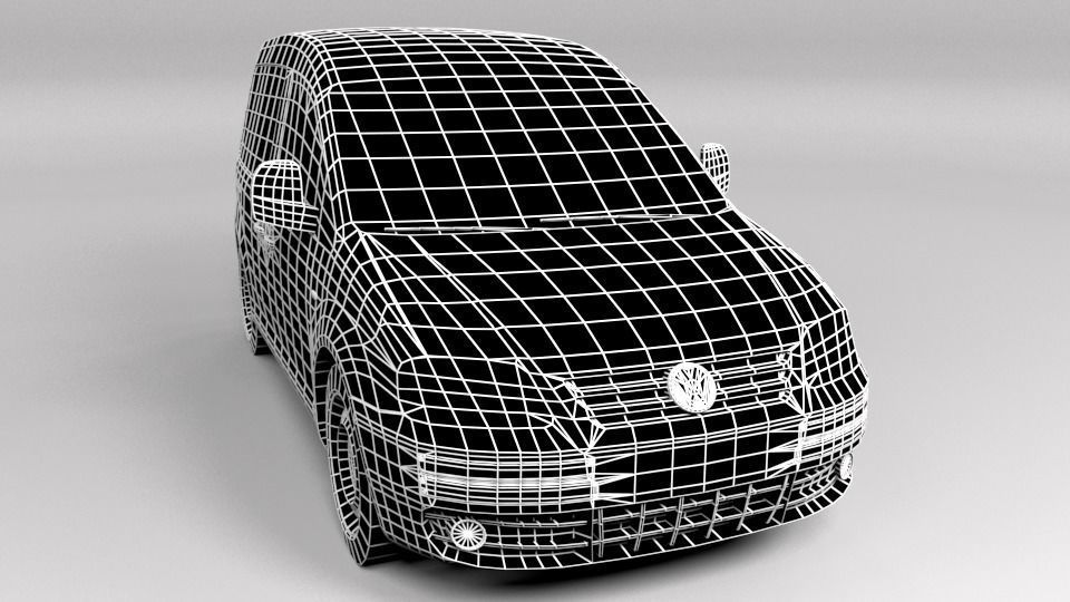 3D model VW VOLKSWAGEN CADDY 2005 LOWPOLY VR / AR / low-poly | CGTrader