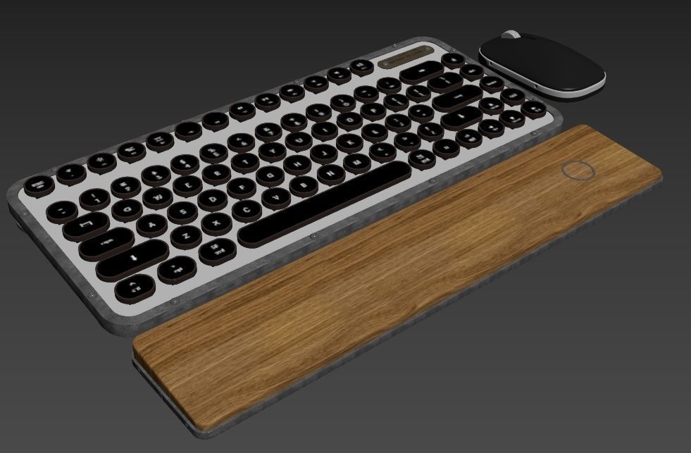 Retro Keyboard and mouse 3D model | CGTrader