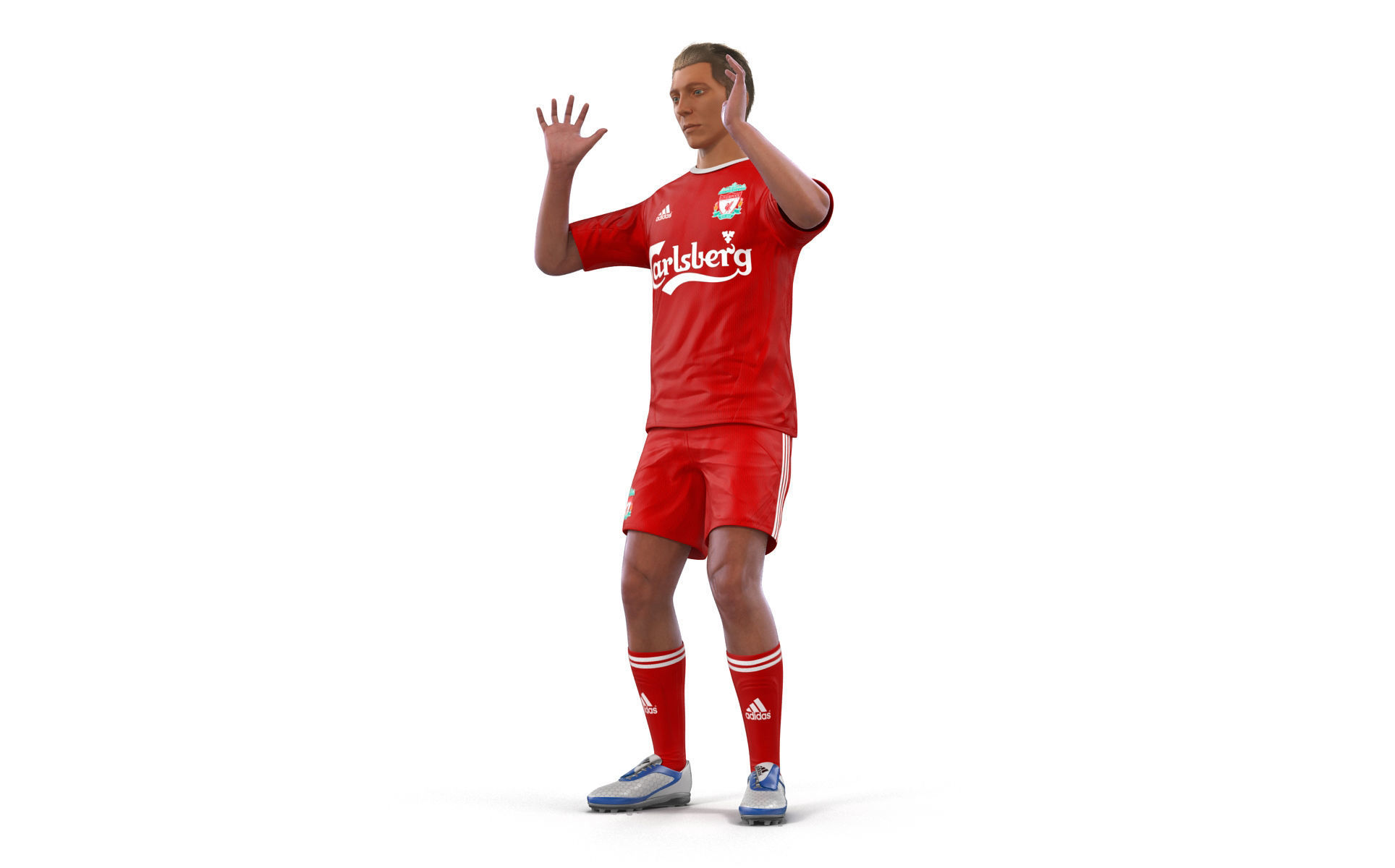 Soccer Player Liverpool Rigged for Cinema 4D 3D model rigged | CGTrader