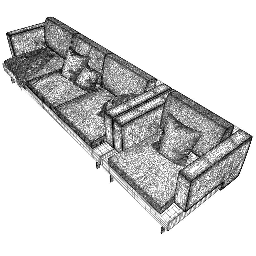 106-Sofa Natuzzi Jeremy var 2 3D model | CGTrader