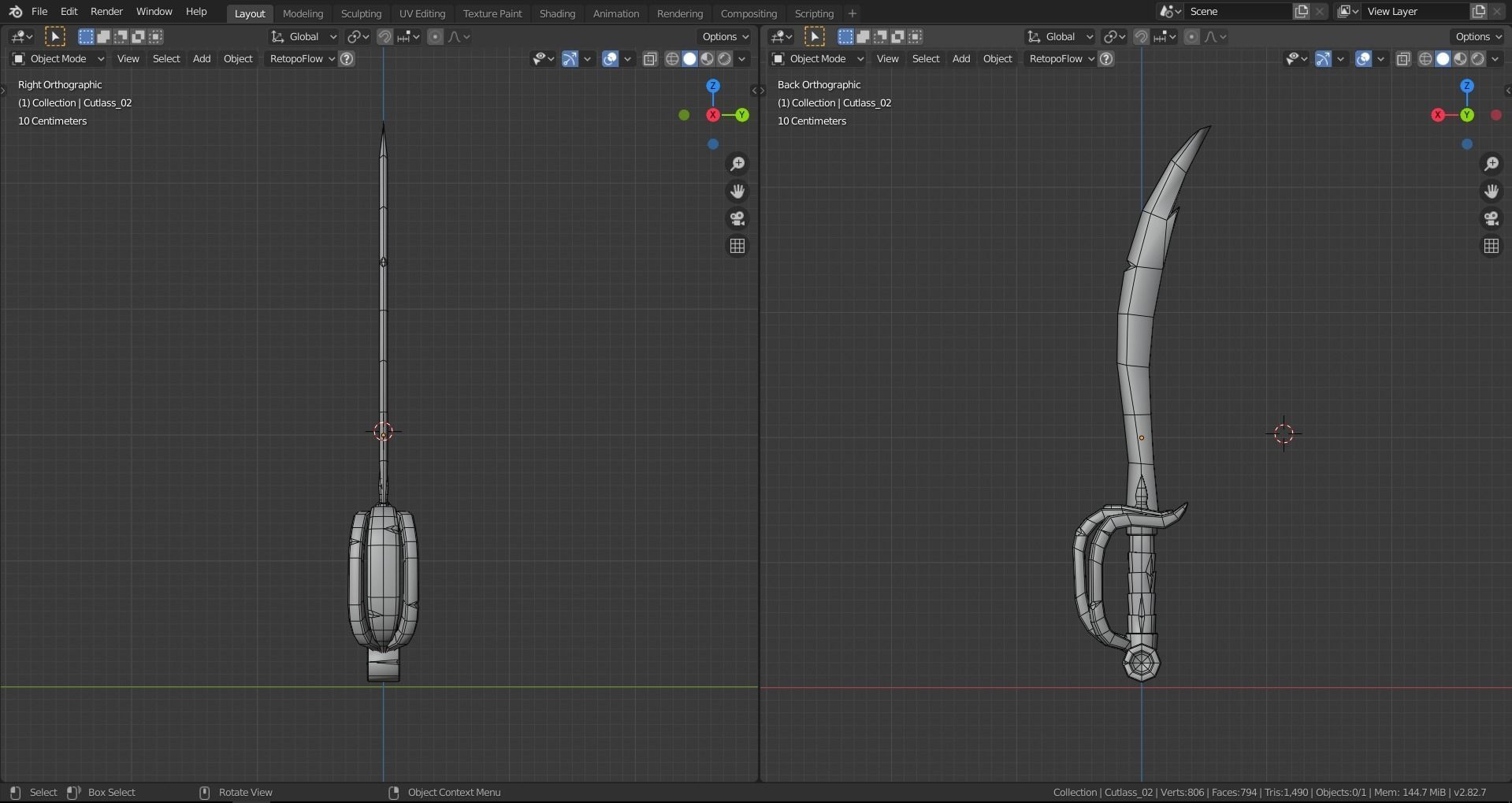 3D model Stylized Cutlass VR / AR / low-poly | CGTrader