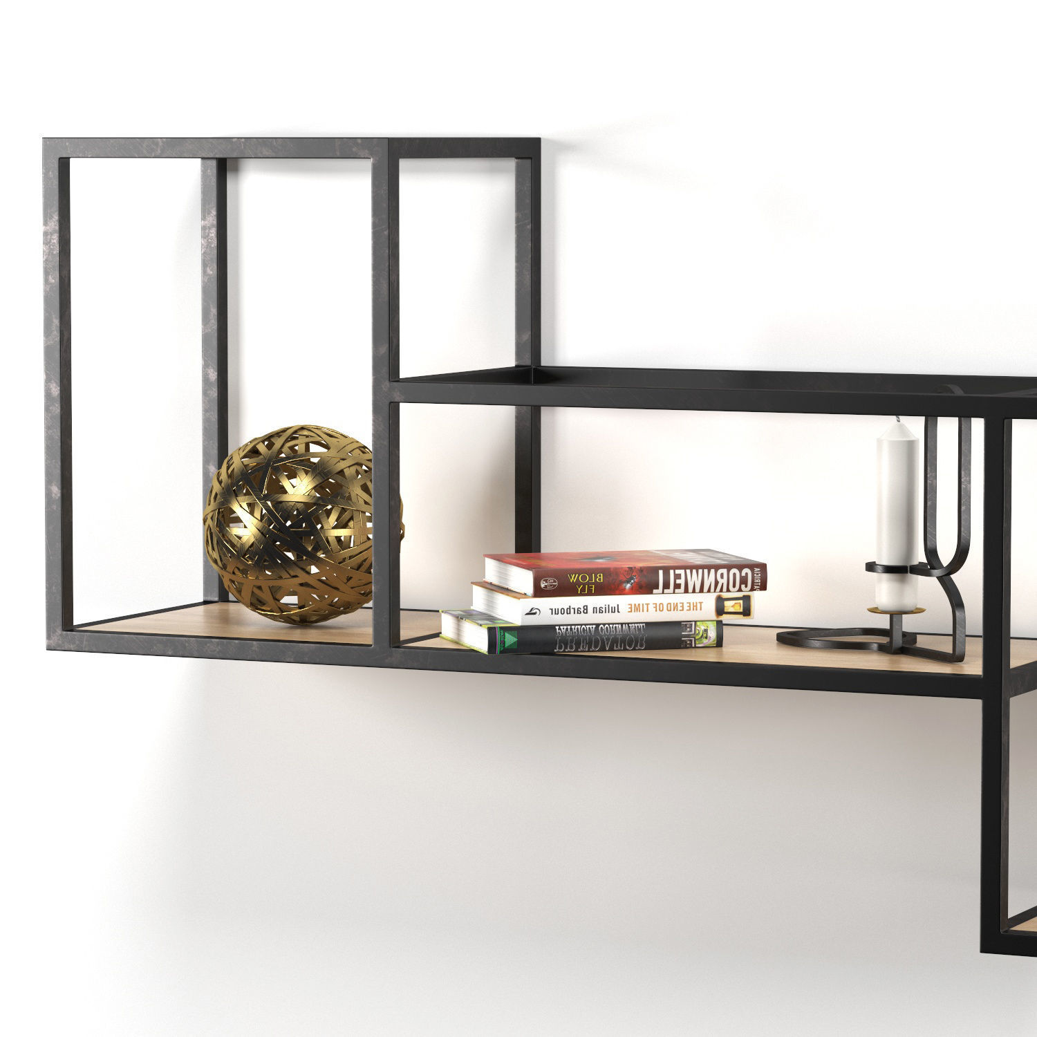 3D model Shelves on a HOFT wall home of loft Pl 2 VR / AR / low-poly ...