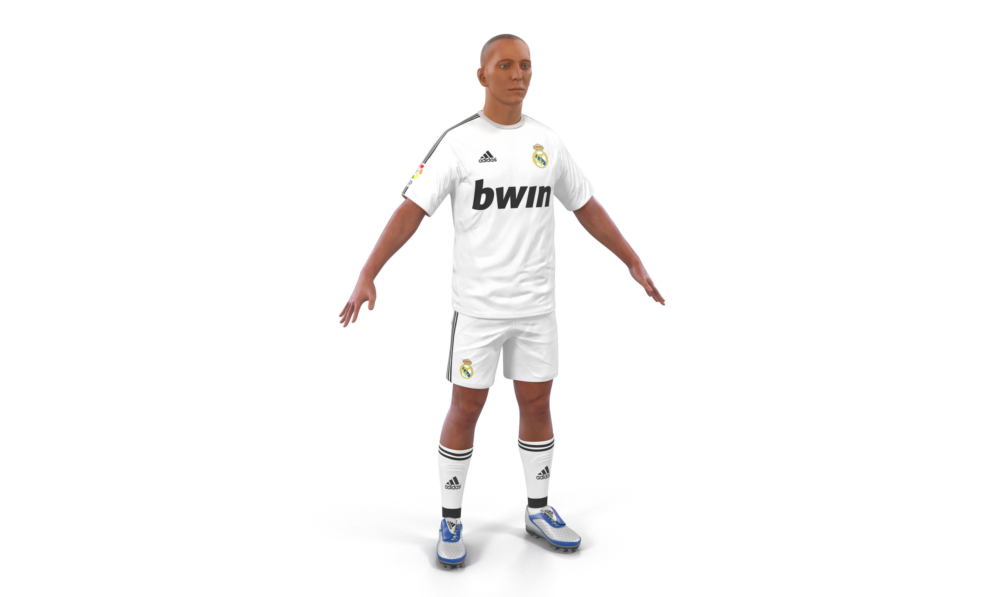 Soccer Player Real Madrid Rigged 2 for Cinema 4D 3D model rigged | CGTrader