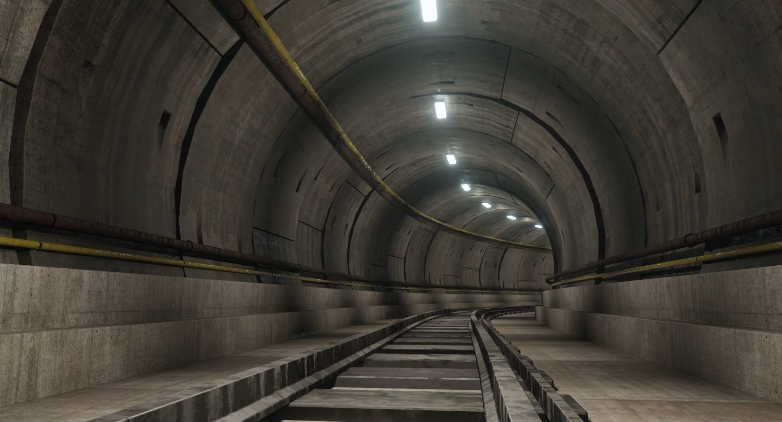 3D model rail tunnel VR / AR / low-poly | CGTrader