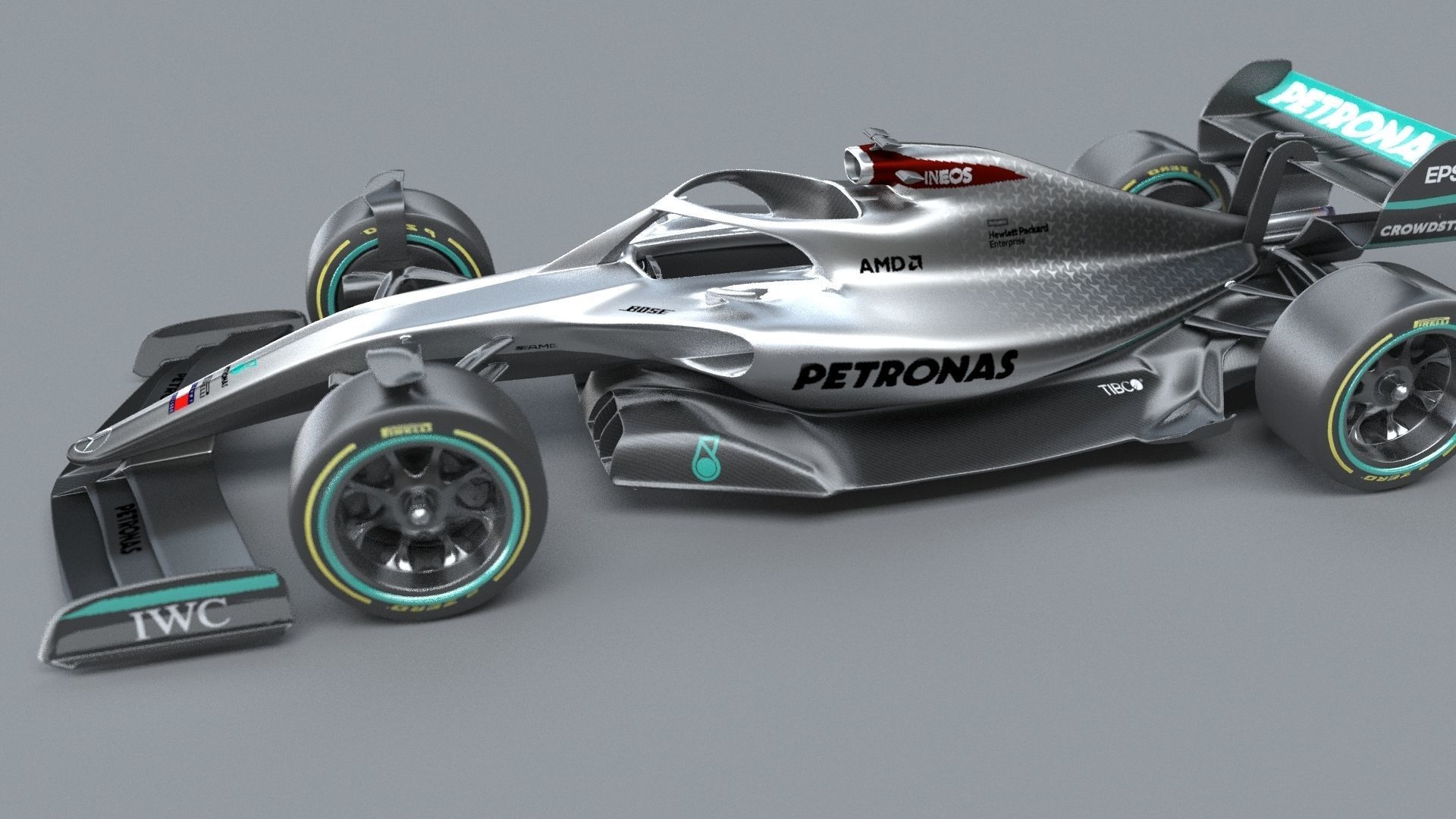 3D model f1 mersedes petronas 2021 - 2023 concept VR / AR / low-poly ...