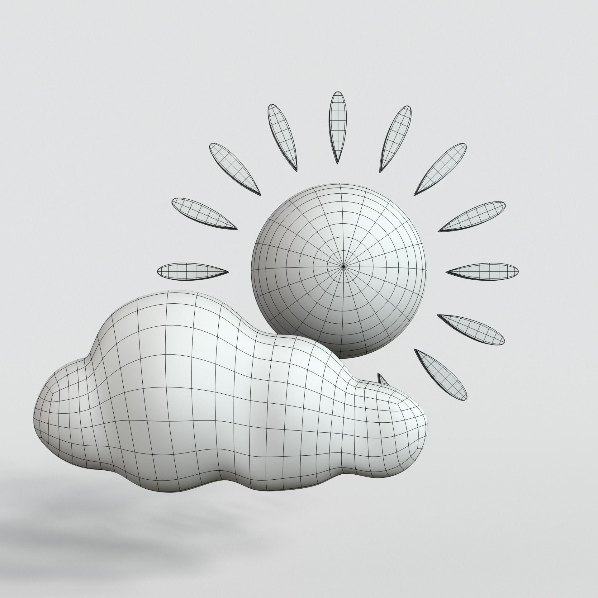 Cartoon sun 3D model | CGTrader