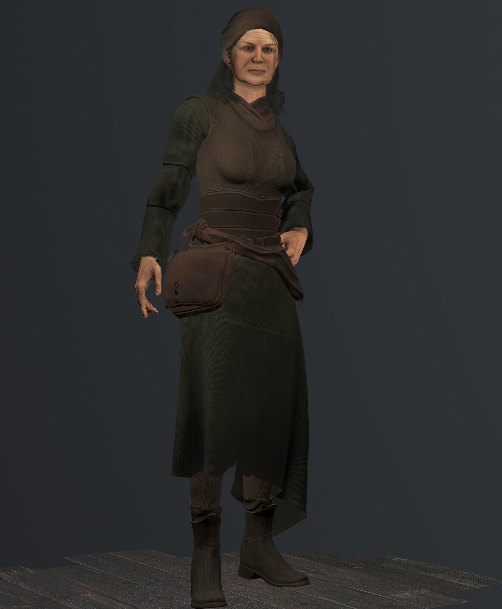 3D model Medieval NPC Narfa VR / AR / low-poly rigged | CGTrader