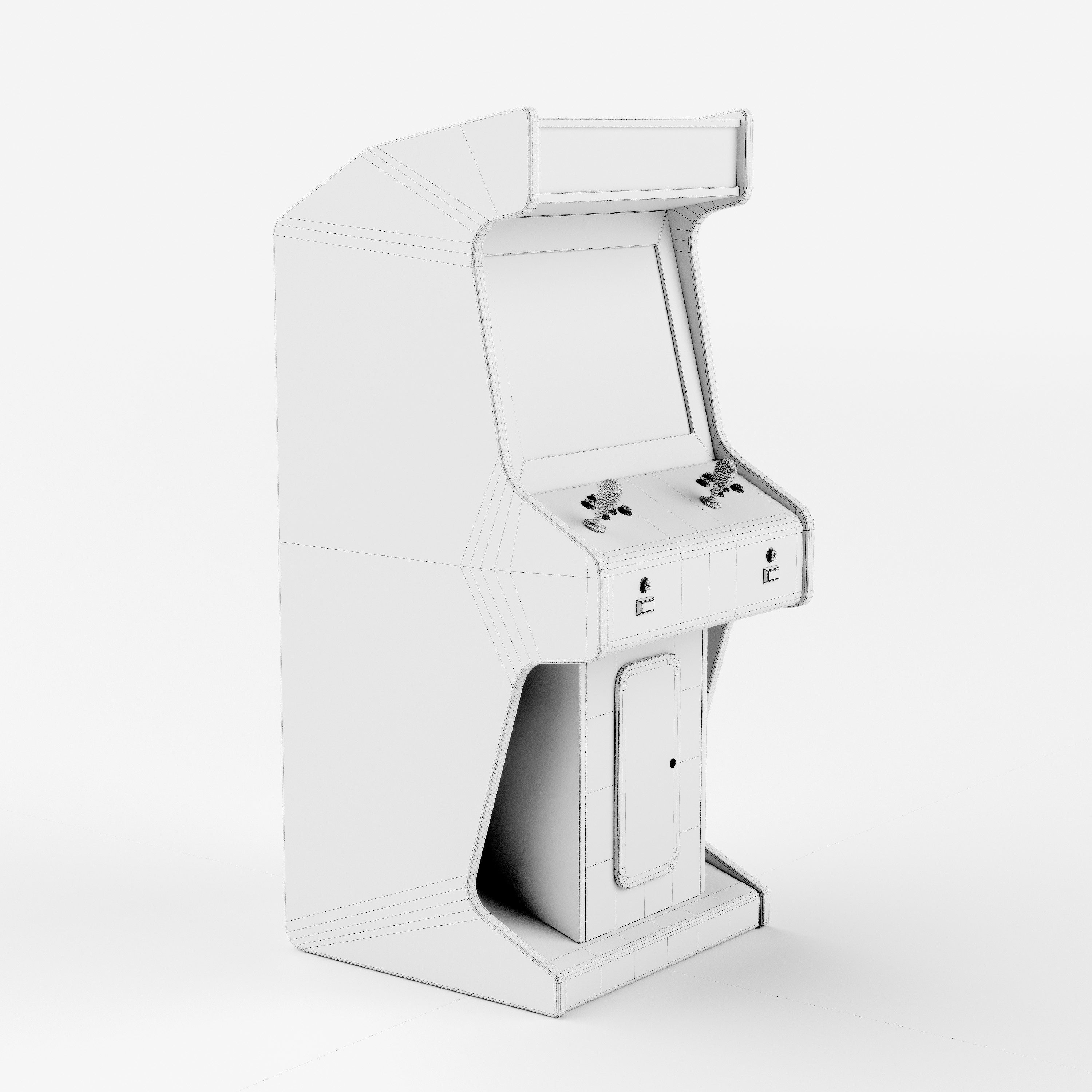 Arcade Game Machine Cabinet 3D model | CGTrader