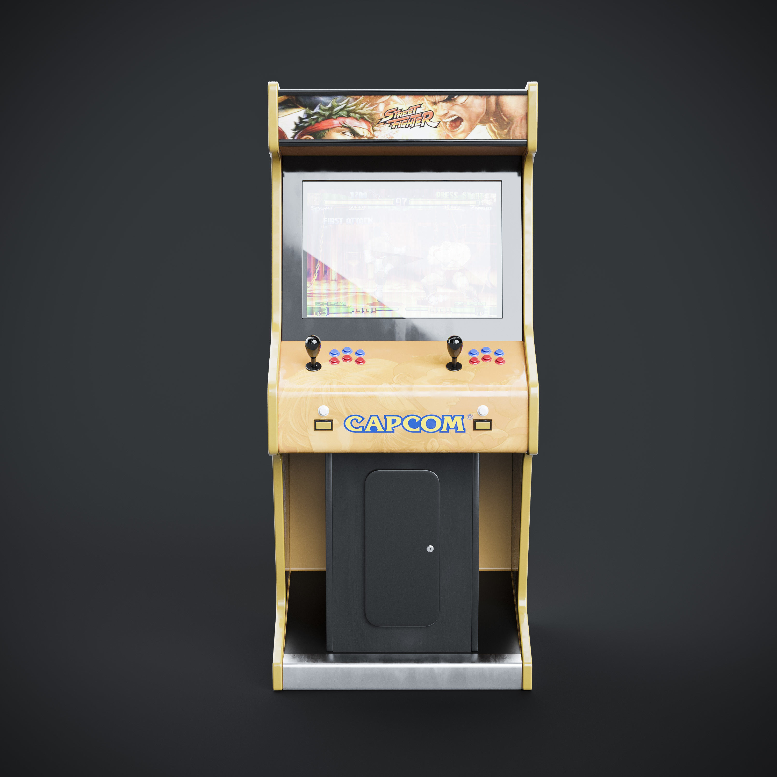 Arcade Game Machine Cabinet 3D model | CGTrader