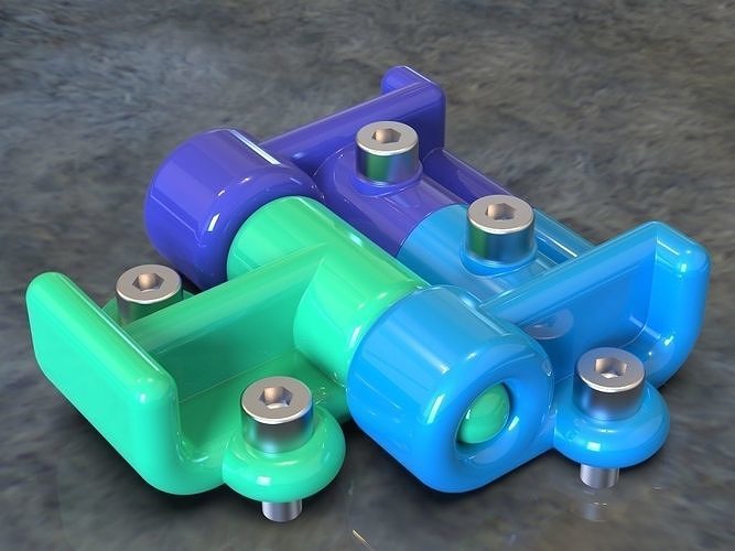 Hinge Number 4 3D model 3D printable | CGTrader