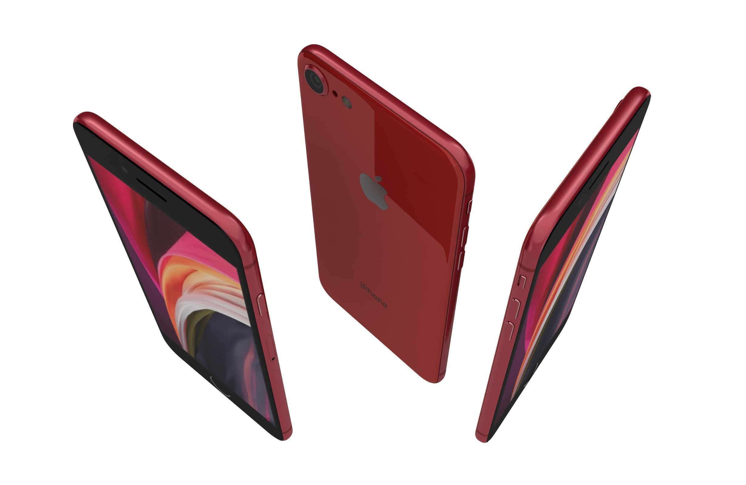 Apple iPhone SE 2020 Red 3D model | CGTrader
