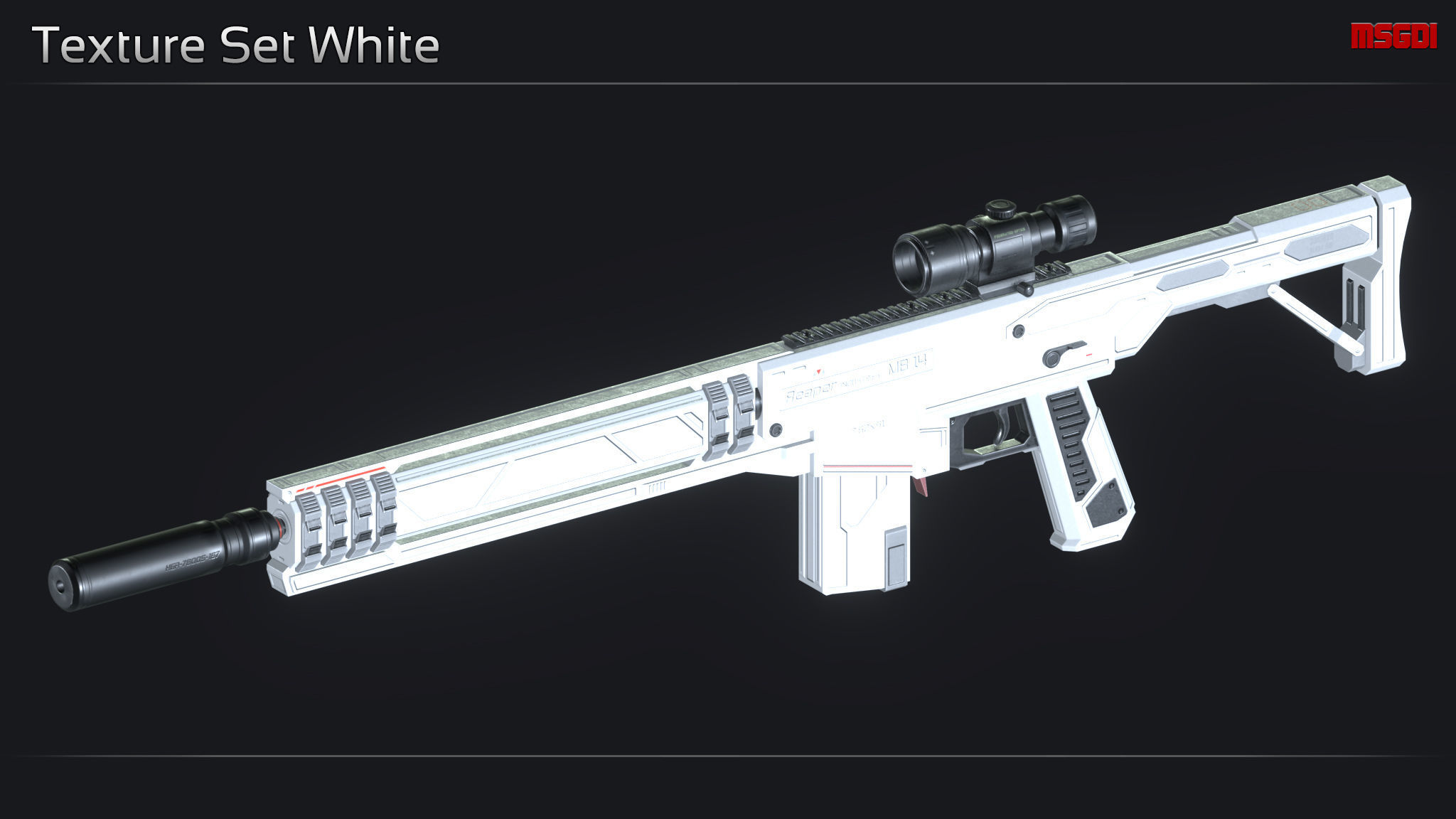 3D model Scifi Sniper Rifle MB 14 VR / AR / low-poly | CGTrader