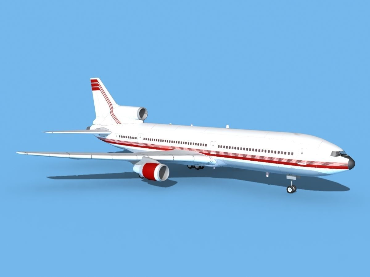 Lockheed L-1011 TriStar Corporate 1 3D model rigged | CGTrader