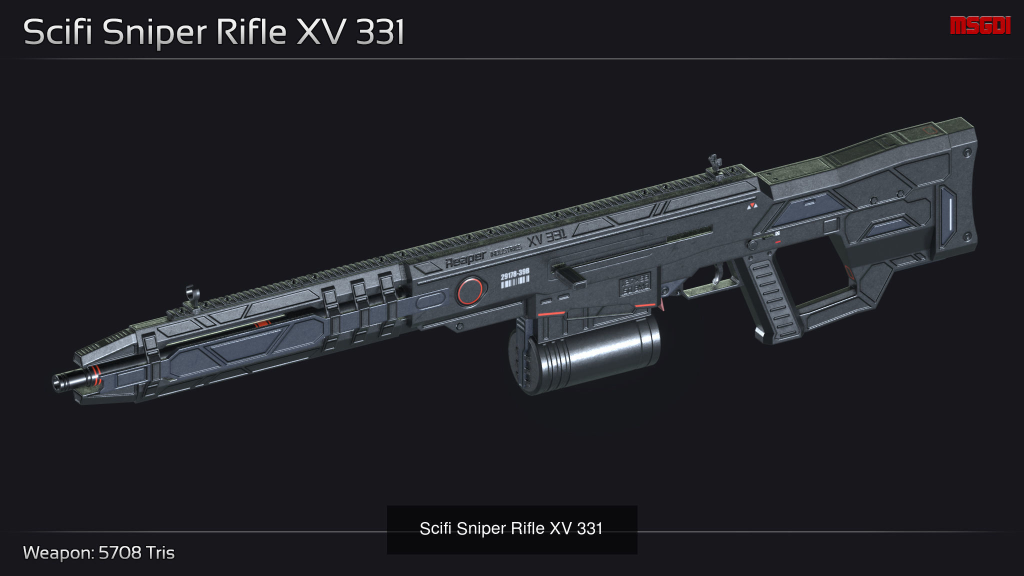 Scifi Sniper Rifle Collection | CGTrader