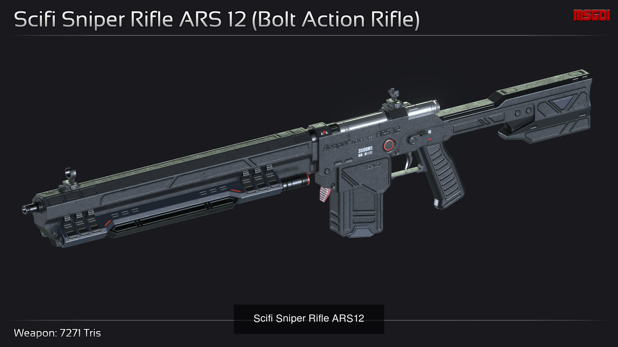 Scifi Sniper Rifle Collection | CGTrader