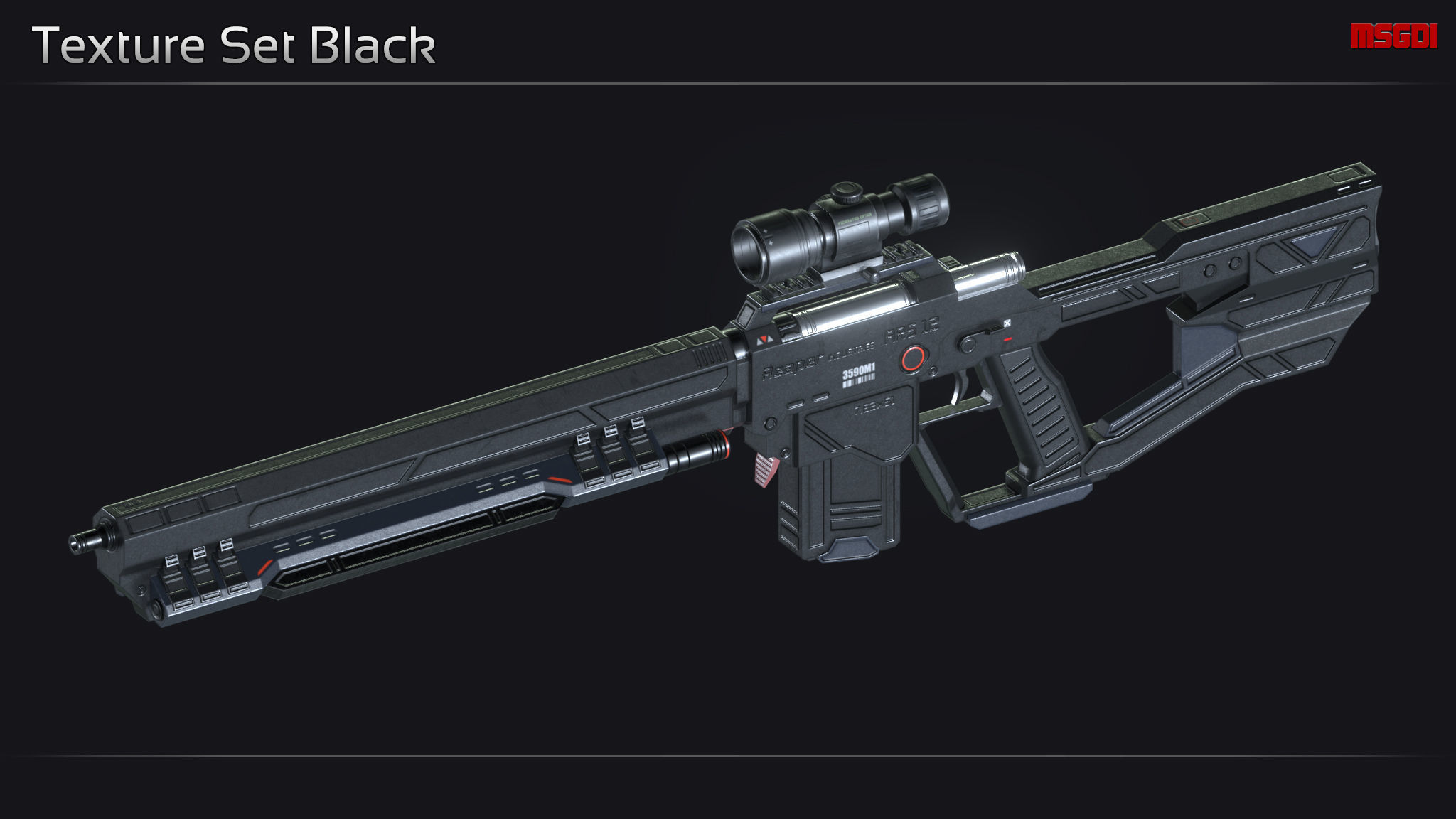 Scifi Sniper Rifle Collection | CGTrader