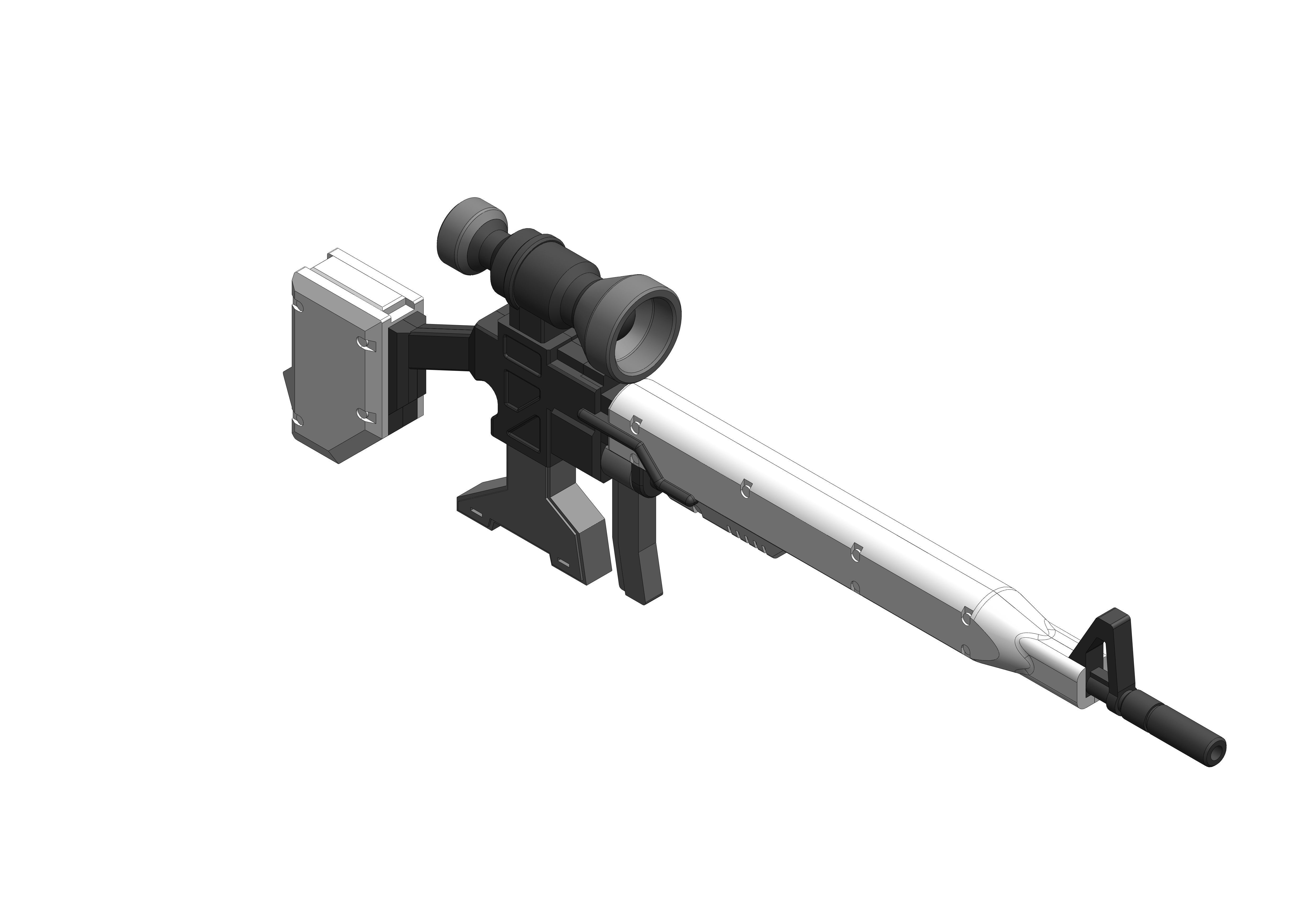 MG GM Sniper II Long Range Beam Rifle 3D model 3D printable | CGTrader