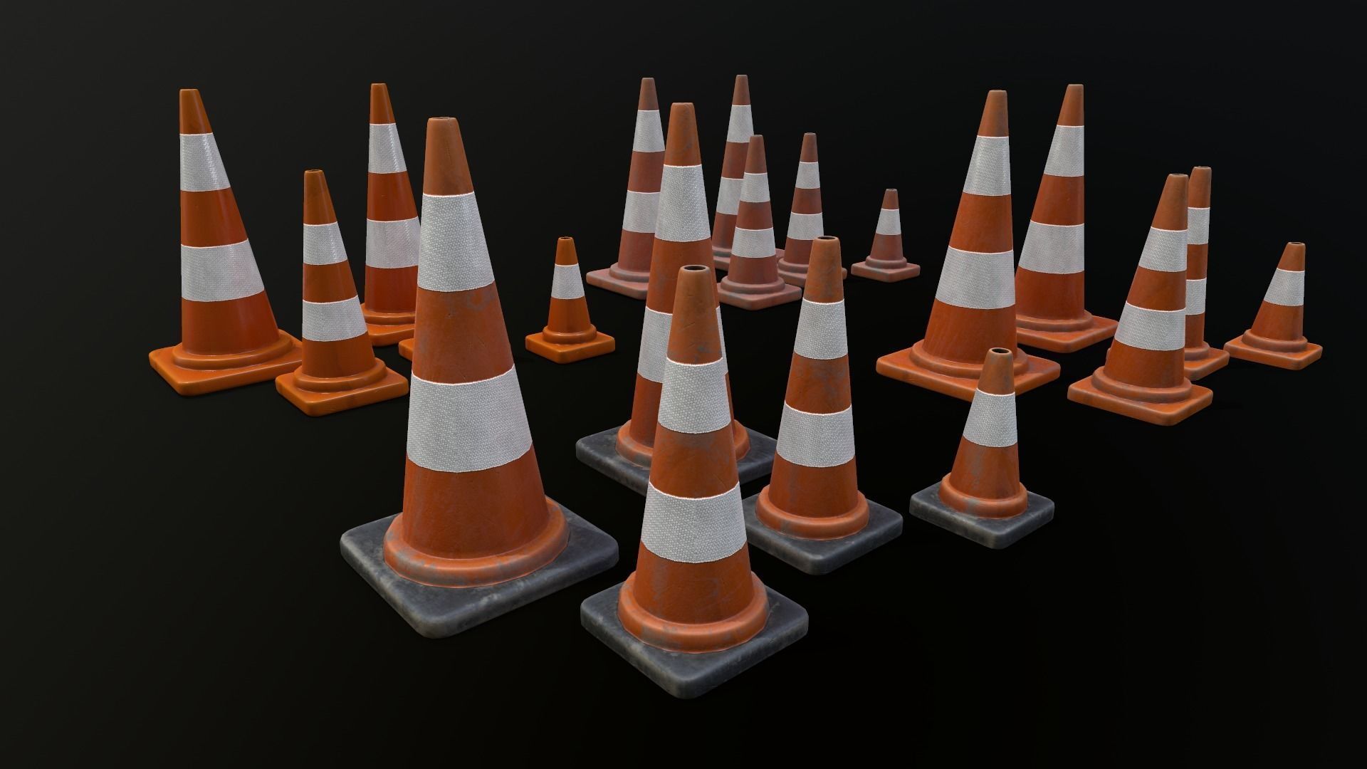 3D model Traffic Cone 01 PBR Game-ready VR / AR / low-poly | CGTrader