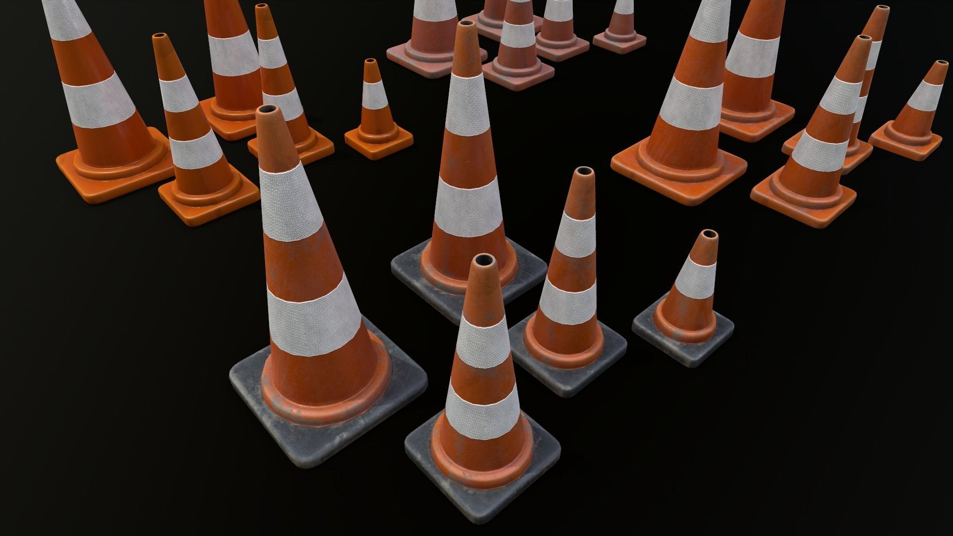 3D model Traffic Cone 01 PBR Game-ready VR / AR / low-poly | CGTrader