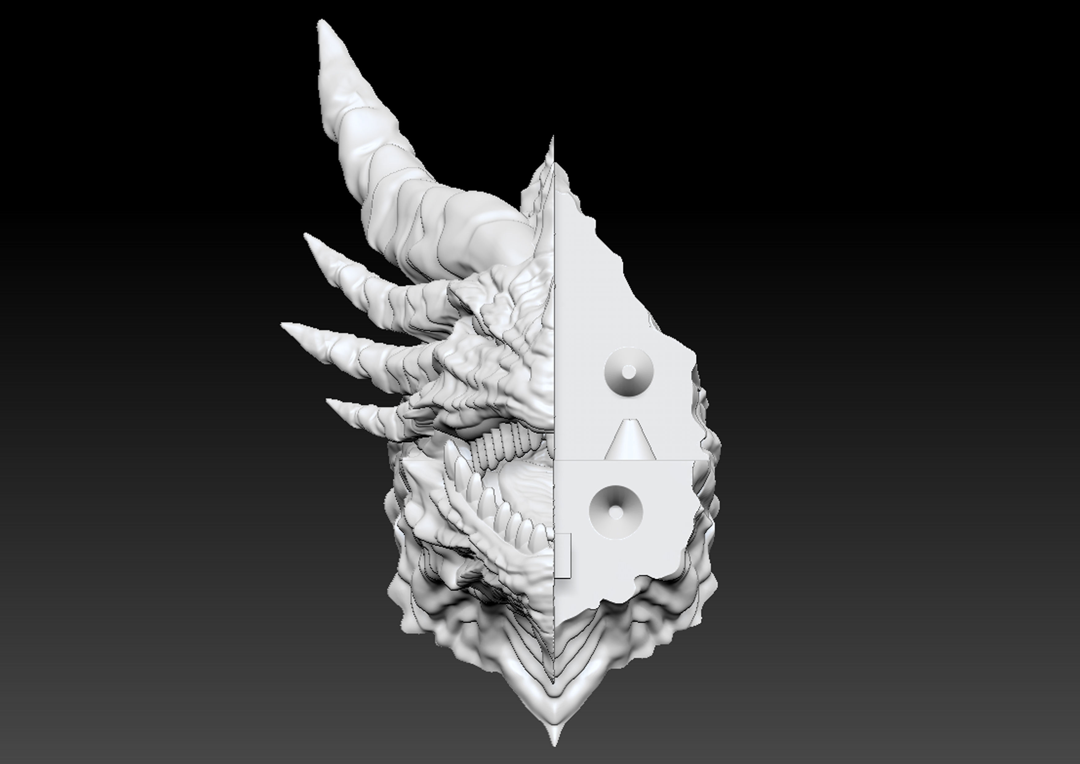 Fire Dragon head 3D model 3D printable | CGTrader