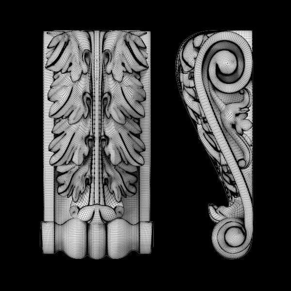 Classical style bracket model 3D model | CGTrader