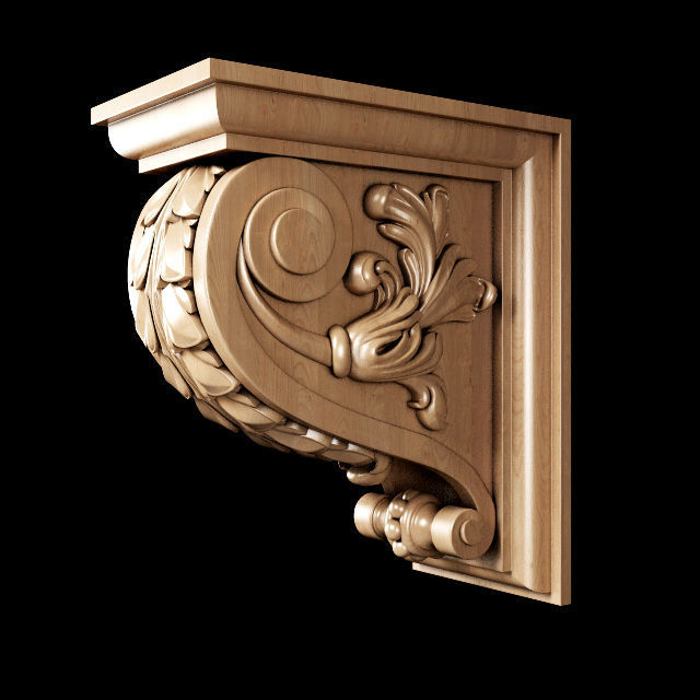 Classic carved bracket 3D model | CGTrader