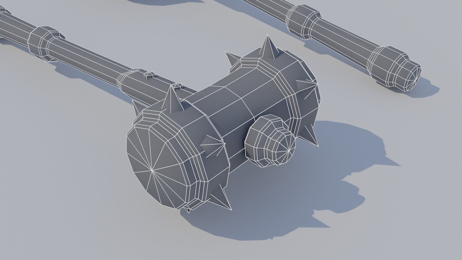 3D model Stylized two-handed mace VR / AR / low-poly | CGTrader