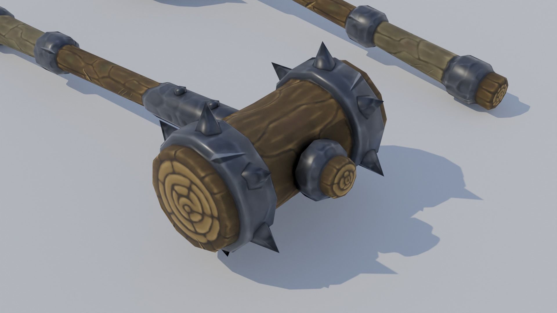 3D model Stylized two-handed mace VR / AR / low-poly | CGTrader