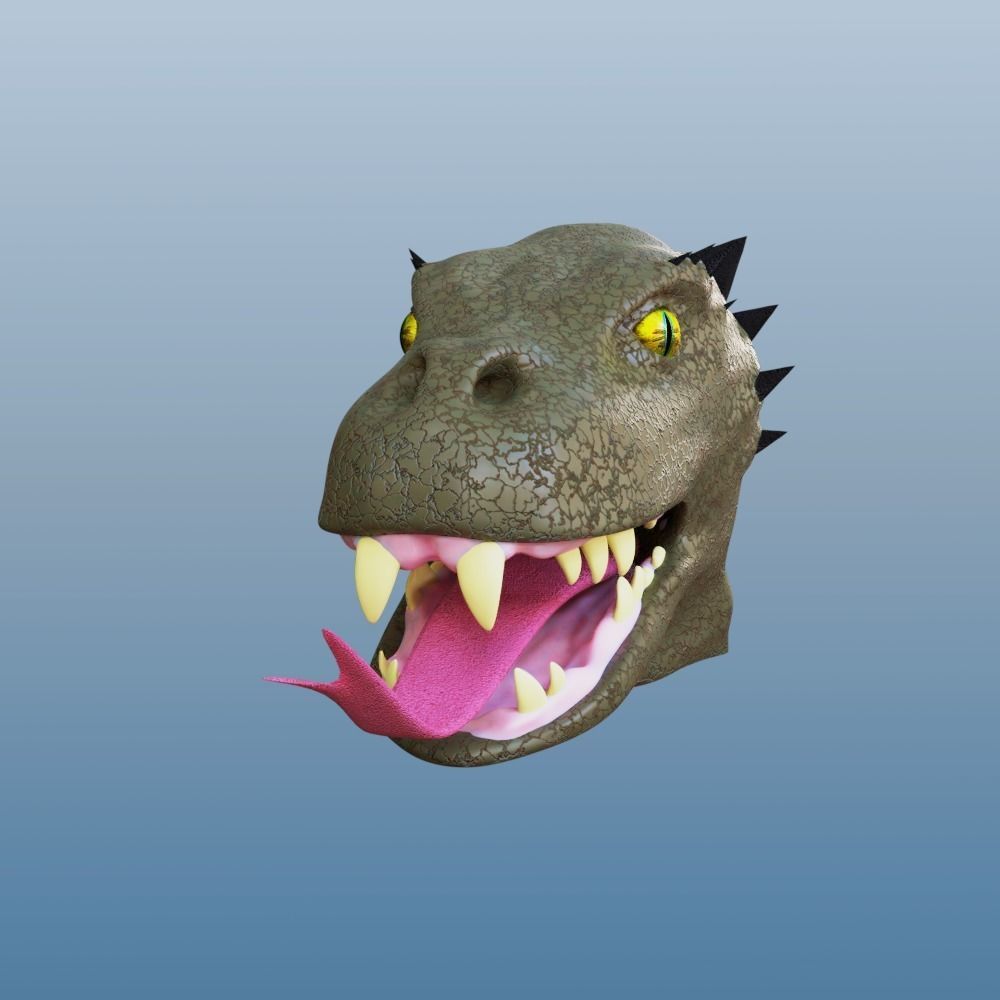 Lizardfolk Head free 3D model | CGTrader
