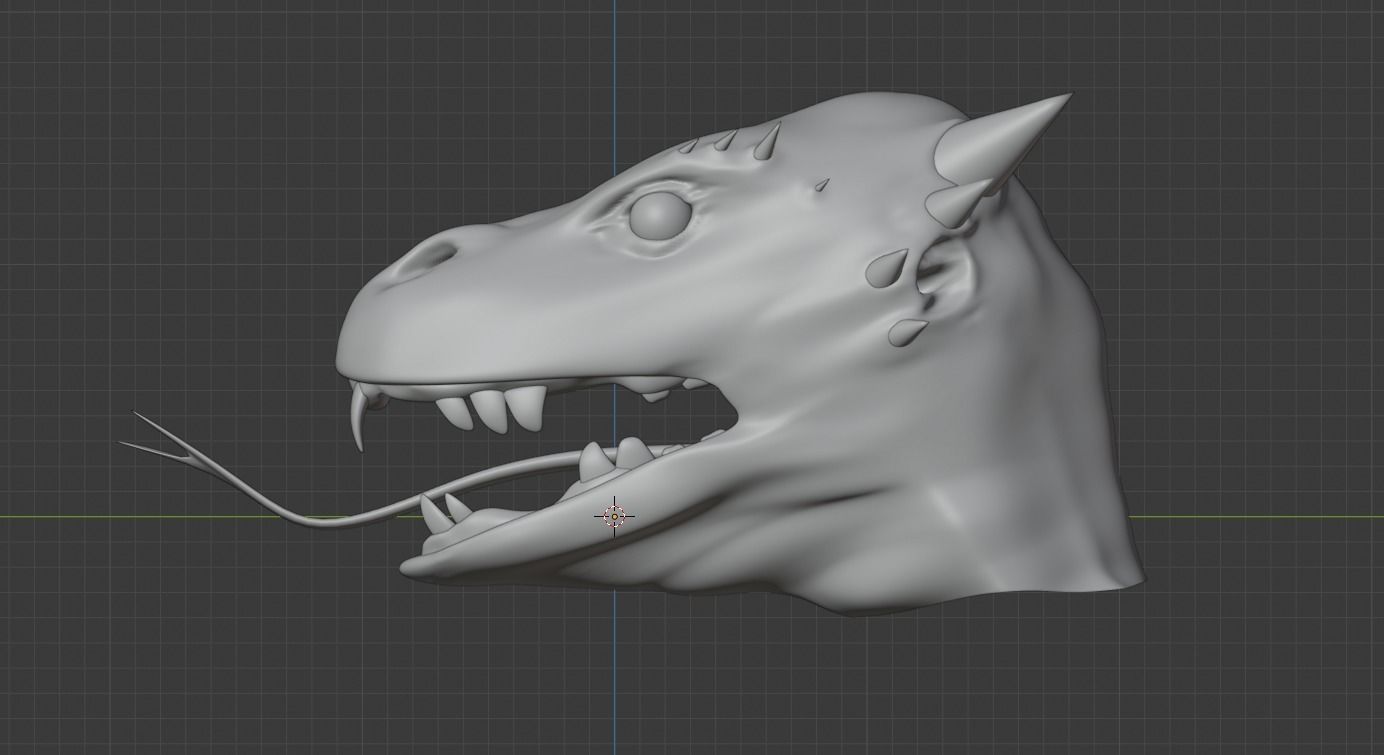 Lizardfolk Head free 3D model | CGTrader