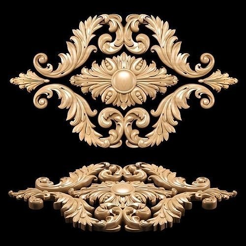 Classical carving 3D model | CGTrader