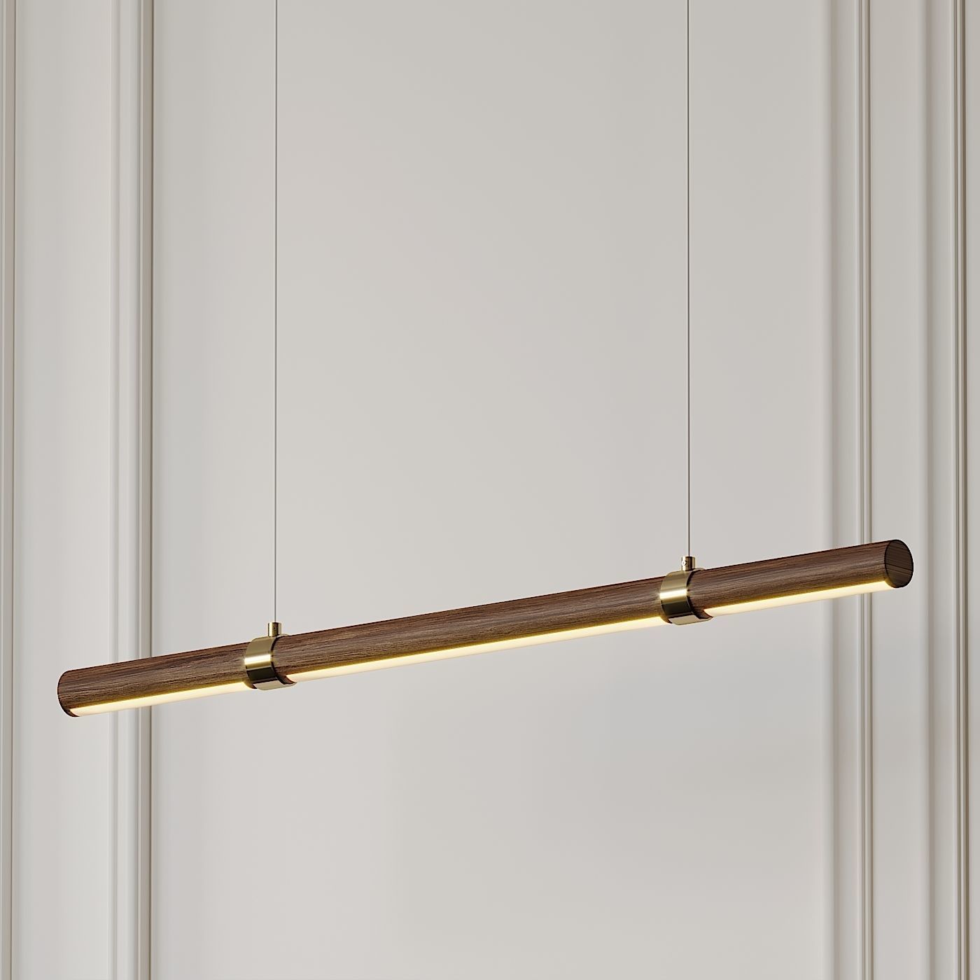 Linear Wood LED Pendant 3D model | CGTrader