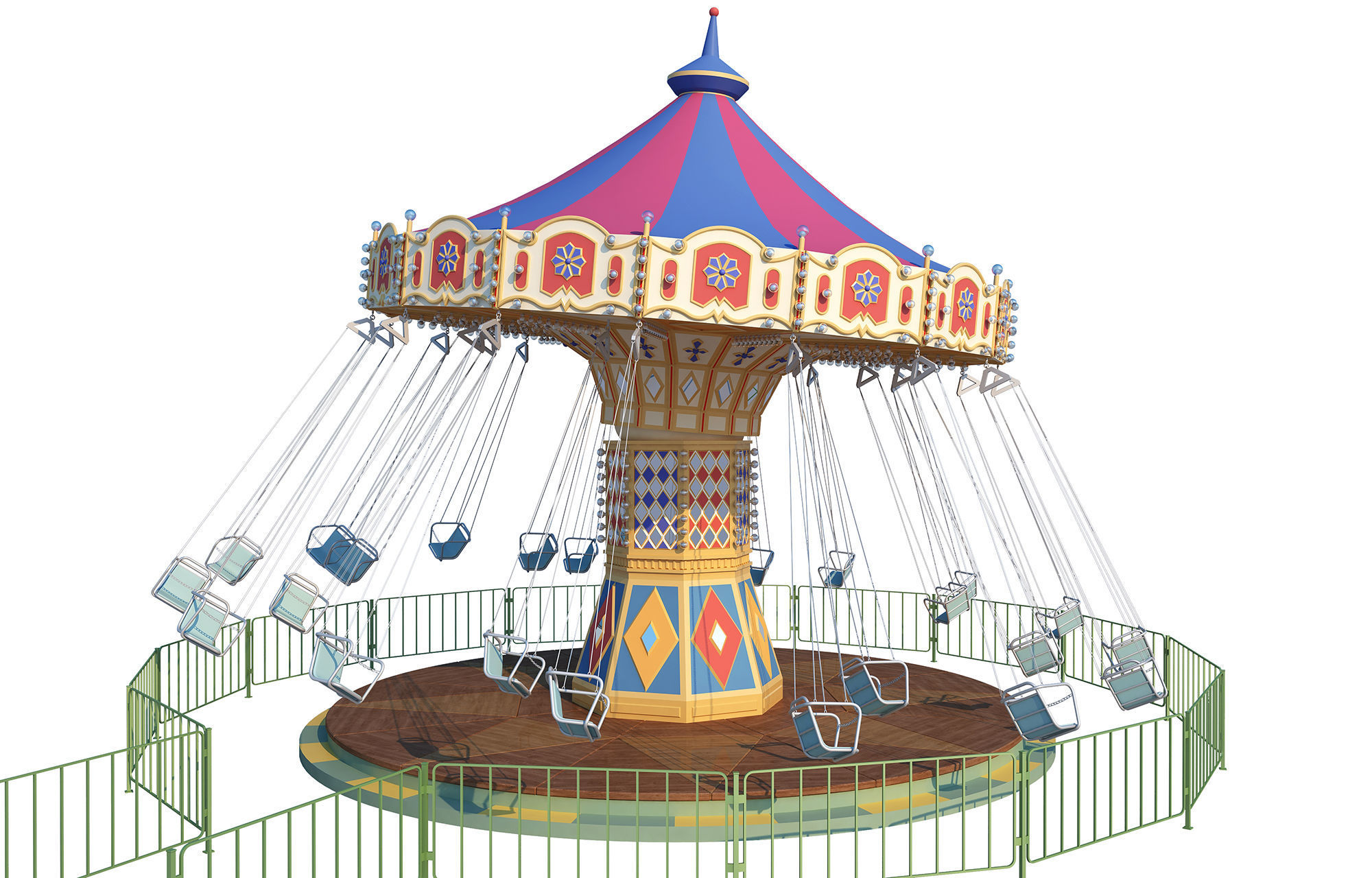 Funfair Swing Ride 3D model | CGTrader