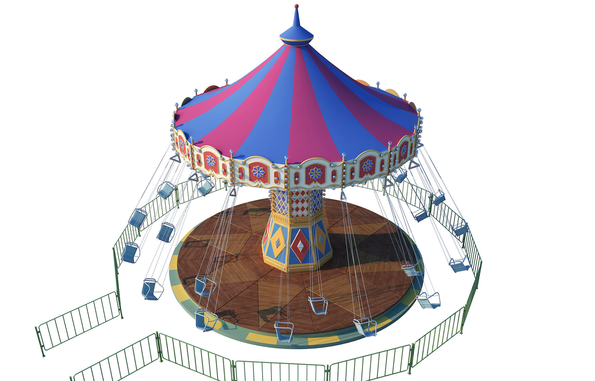 Funfair Swing Ride 3D model | CGTrader