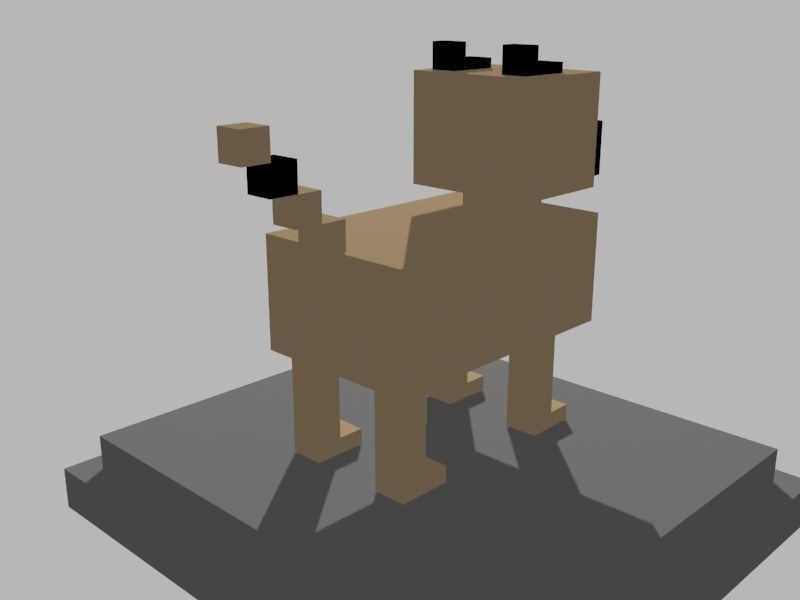 3D model VOXEL DOG - MODEL 2 VR / AR / low-poly | CGTrader