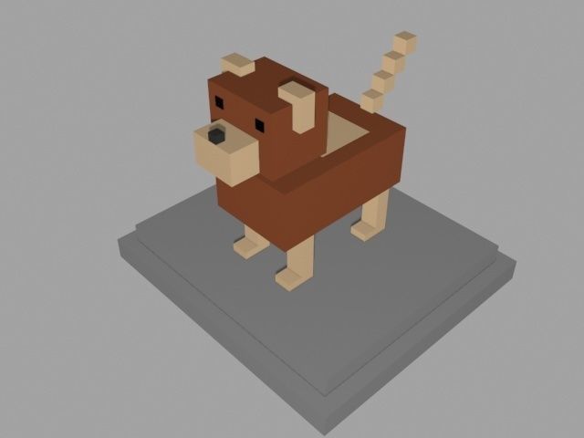 3D model VOXEL DOG - MODEL 6 VR / AR / low-poly | CGTrader