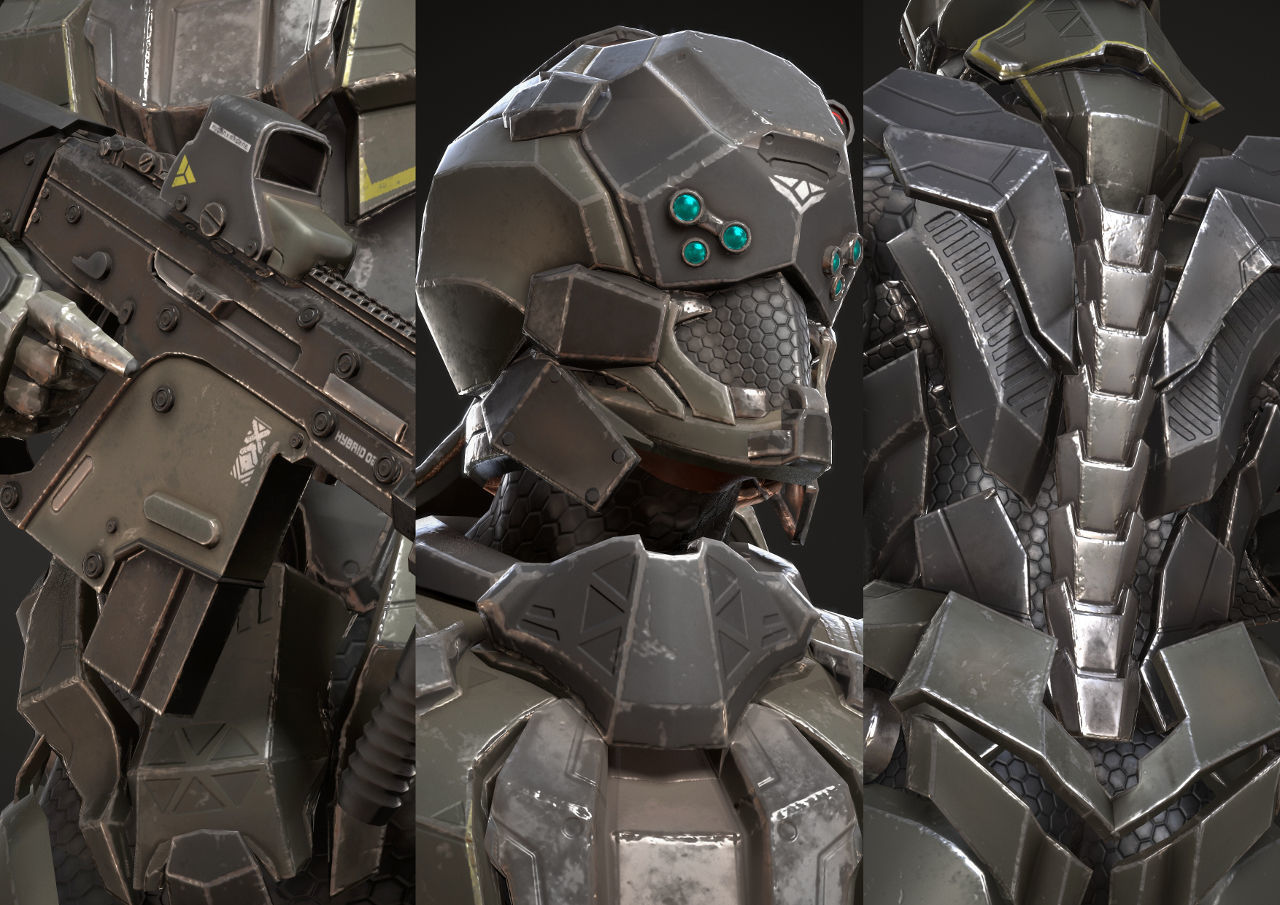 3D model SciFi Soldier Character VR / AR / low-poly rigged | CGTrader
