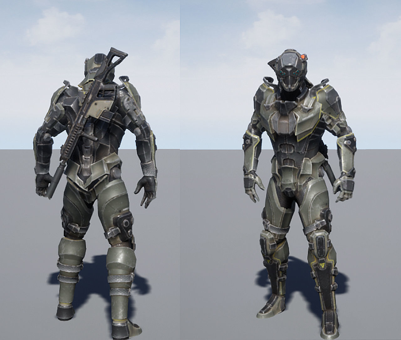 3D model SciFi Soldier Character VR / AR / low-poly rigged | CGTrader