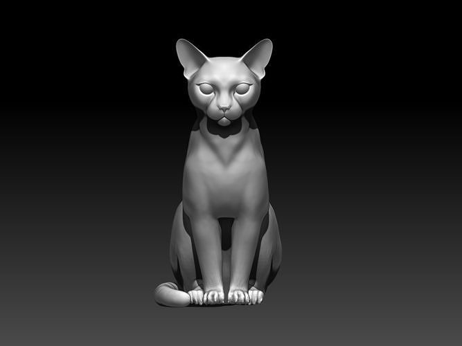 cat sculptures 3D model 3D printable | CGTrader