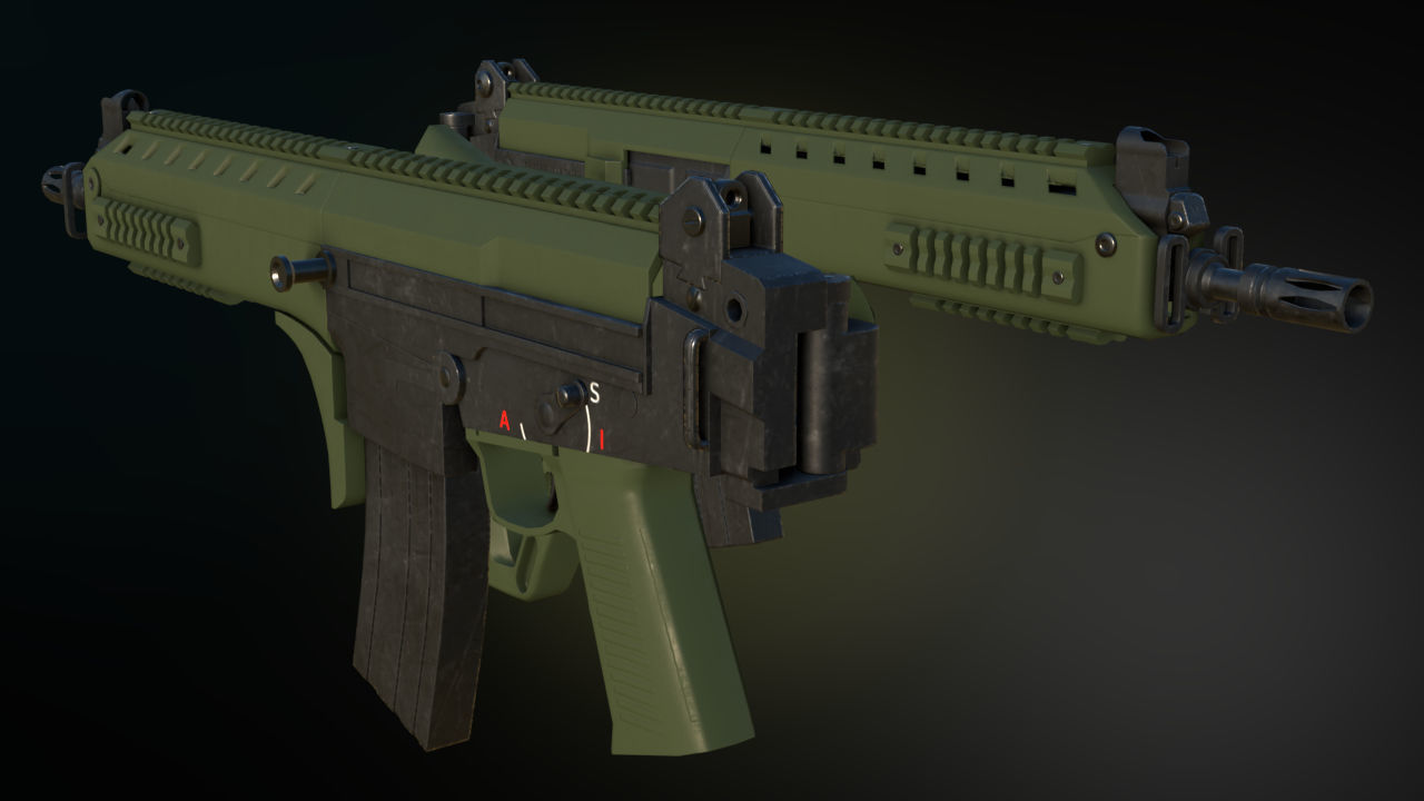 3D model Imbel IA2 Assault Rifle VR / AR / low-poly | CGTrader