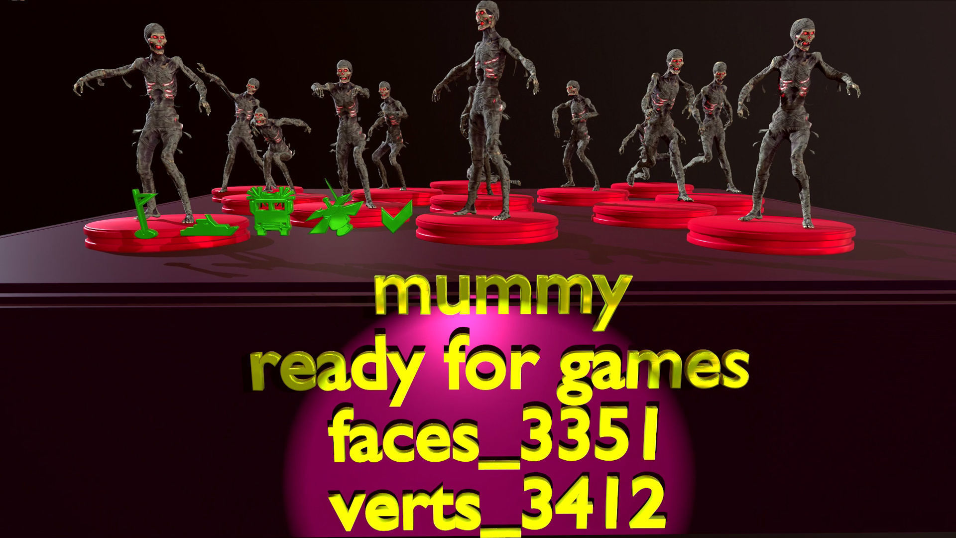3D model Mummy VR / AR / low-poly rigged animated | CGTrader